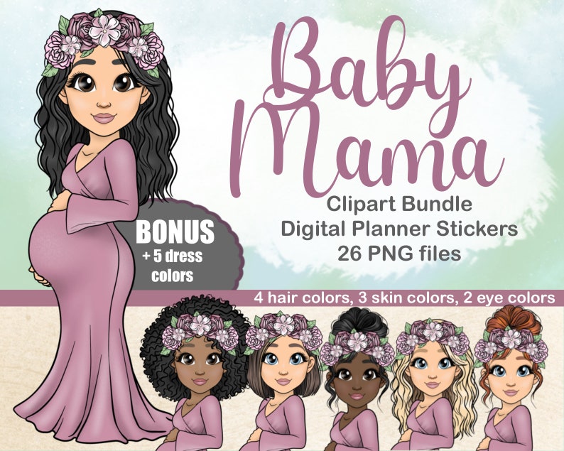 Mom to Be PNG Mom Girl PNG Pregnancy Clipart Baby Shower - Etsy