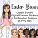 Easter Bunny Girl Clipart, Spring Girl PNG, Egg Hunt Children's ...