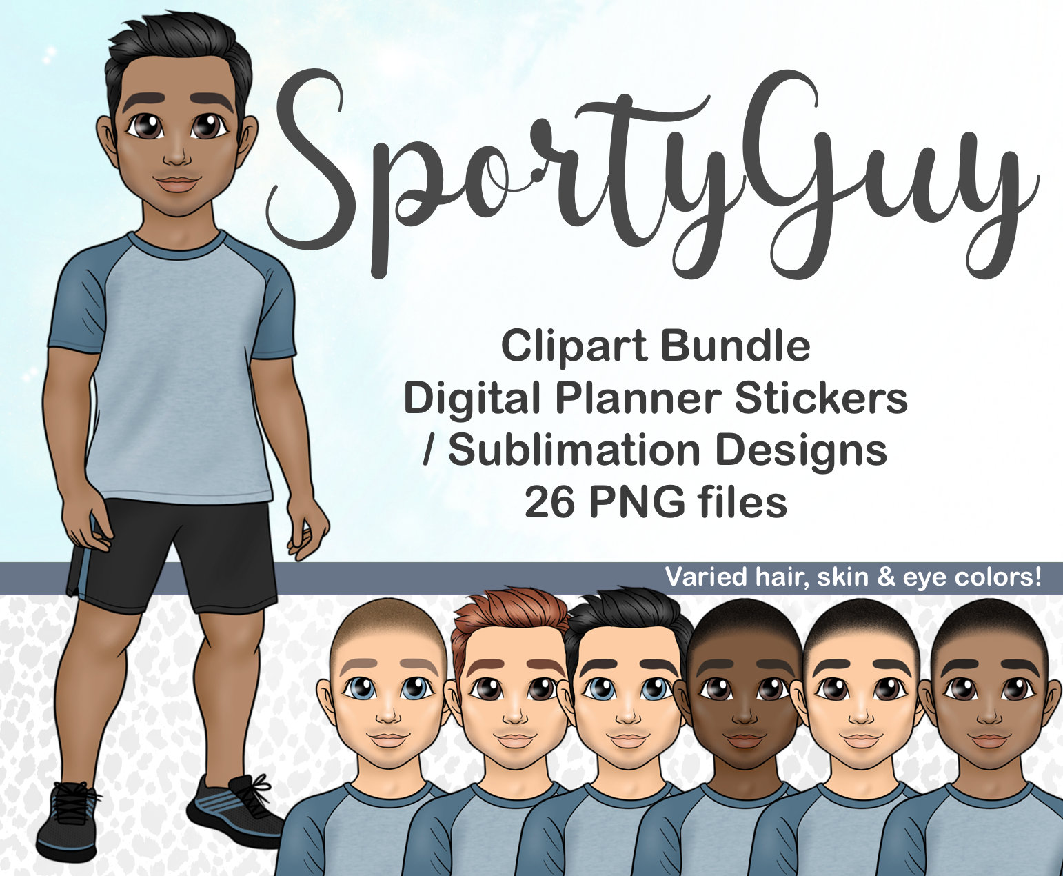 Sporty Guy Clipart Fitness Boyfriend PNG Gym Man Digital - Etsy