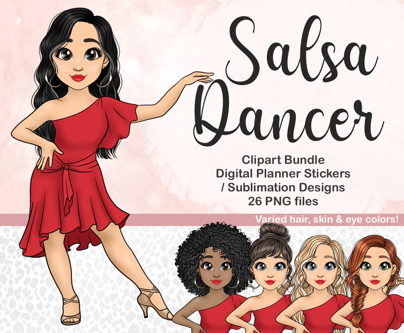 Salsa Dancer Clipart Girl Latin Woman Dancing PNG Flamenco - Etsy Canada
