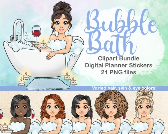 Taking A Bubble Bath Clipart