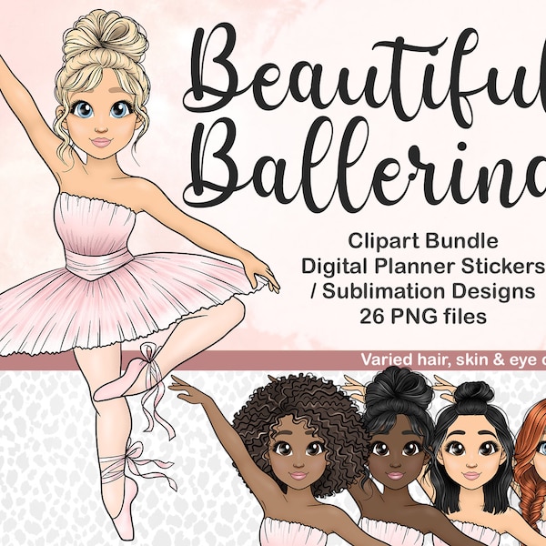 Ballerina Clipart - Etsy