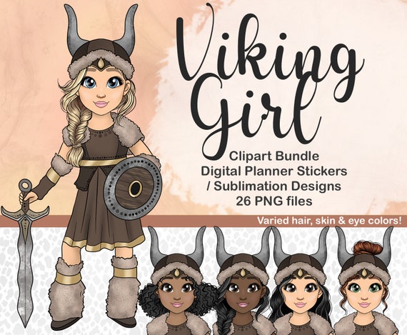 Female Viking Warrior Clip Art