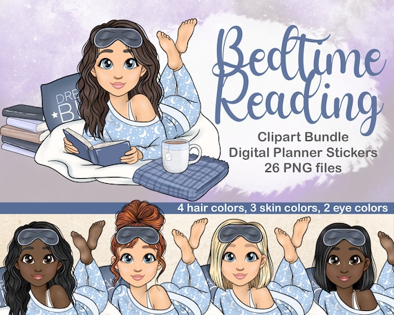 Books Clipart Bookworm Clipart Reading Girl Clipart Cosy - Etsy