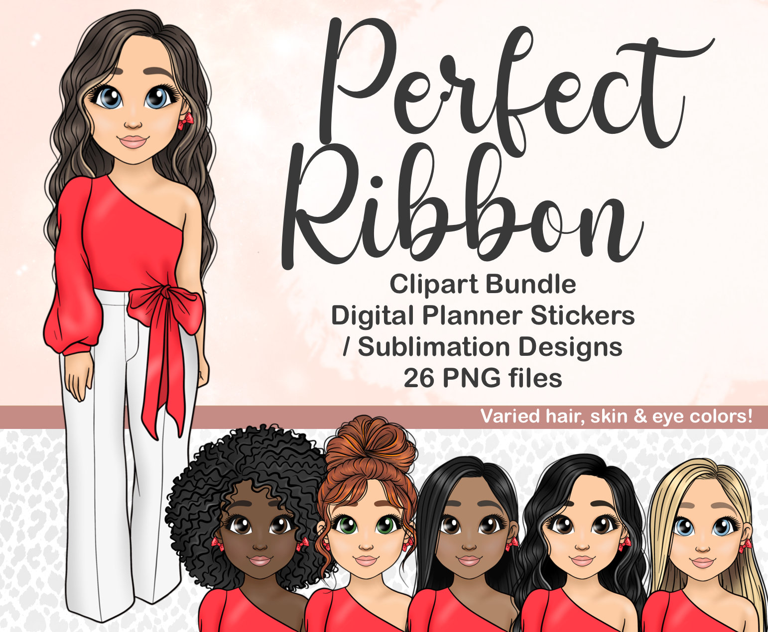 Kawaii Chibi Girl in Festive Holiday Outfit PNG, Fashion Girl Clipart ...