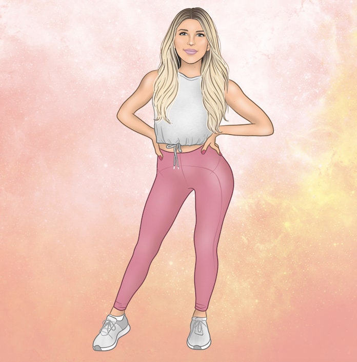 Custom Full Body Illustration Gym Logo Design Custom | Etsy