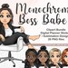 Boss Babe Office Clipart, Customisable Girl Boss PNG Bundle ...