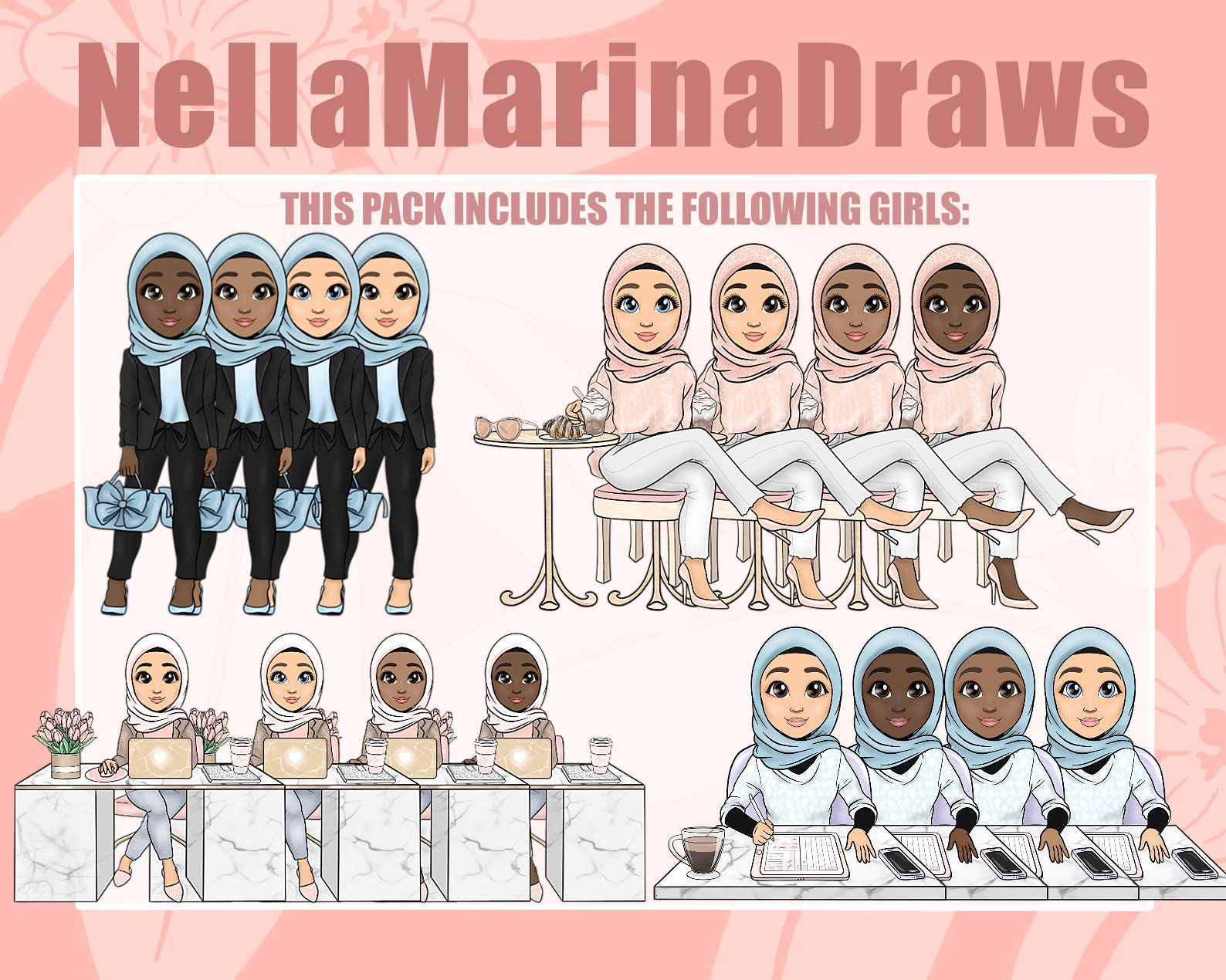 Hijab Clipart Woman in Hijab Illustration Hijab SVG Hijab - Etsy