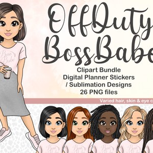 Off Duty Boss Babe Clipart, Cute Girl Boss Fashion Doll PNG, Kawaii ...
