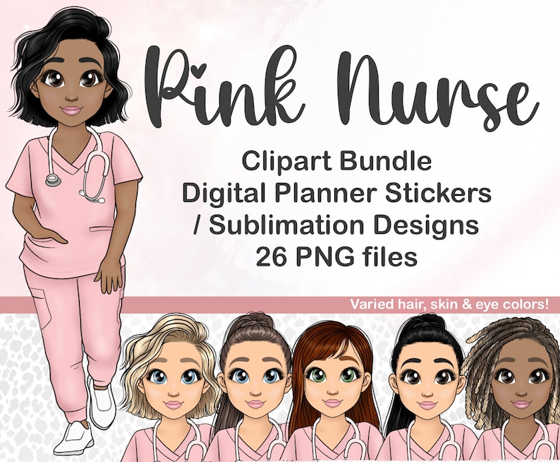 Cute Nurse PNG Planner Sticker Female Doctor Printable - Etsy