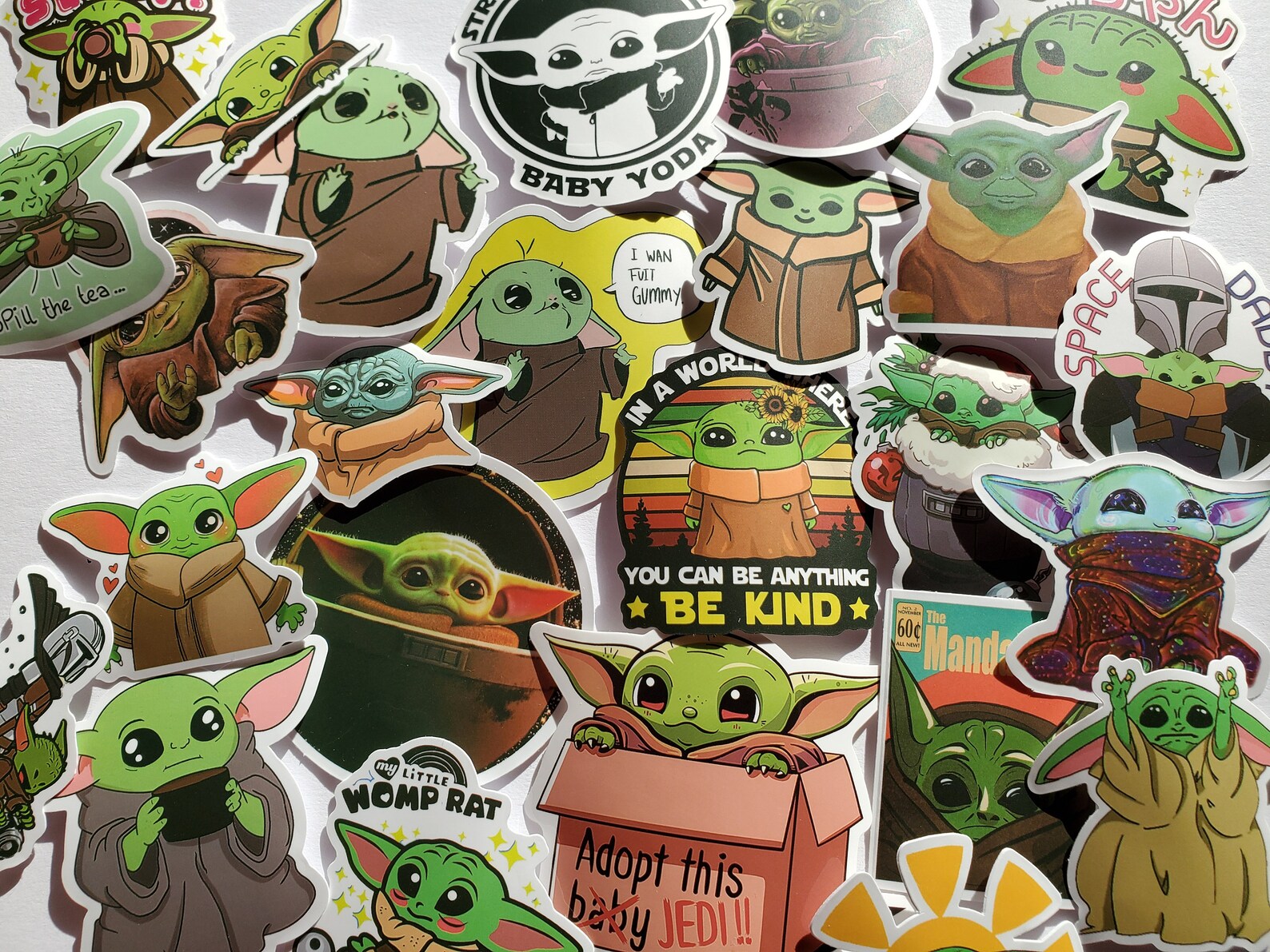 Baby Yoda Random Sticker Collection for Laptops, Hydroflasks ...