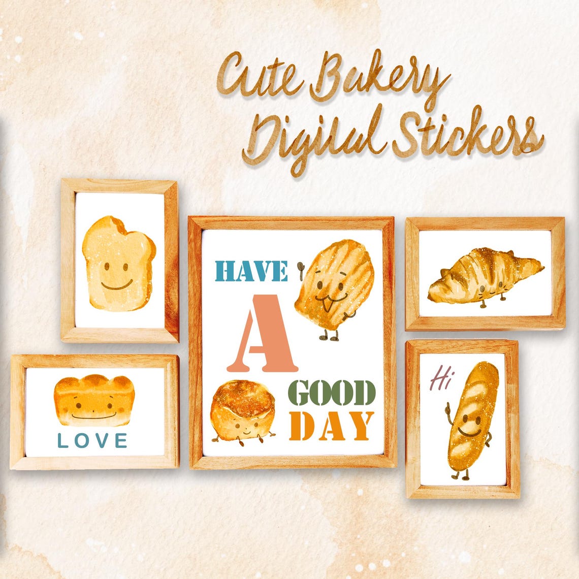 Cute Bakery Stickers, Digital Planner Stickers for Goodnote, Digital ...