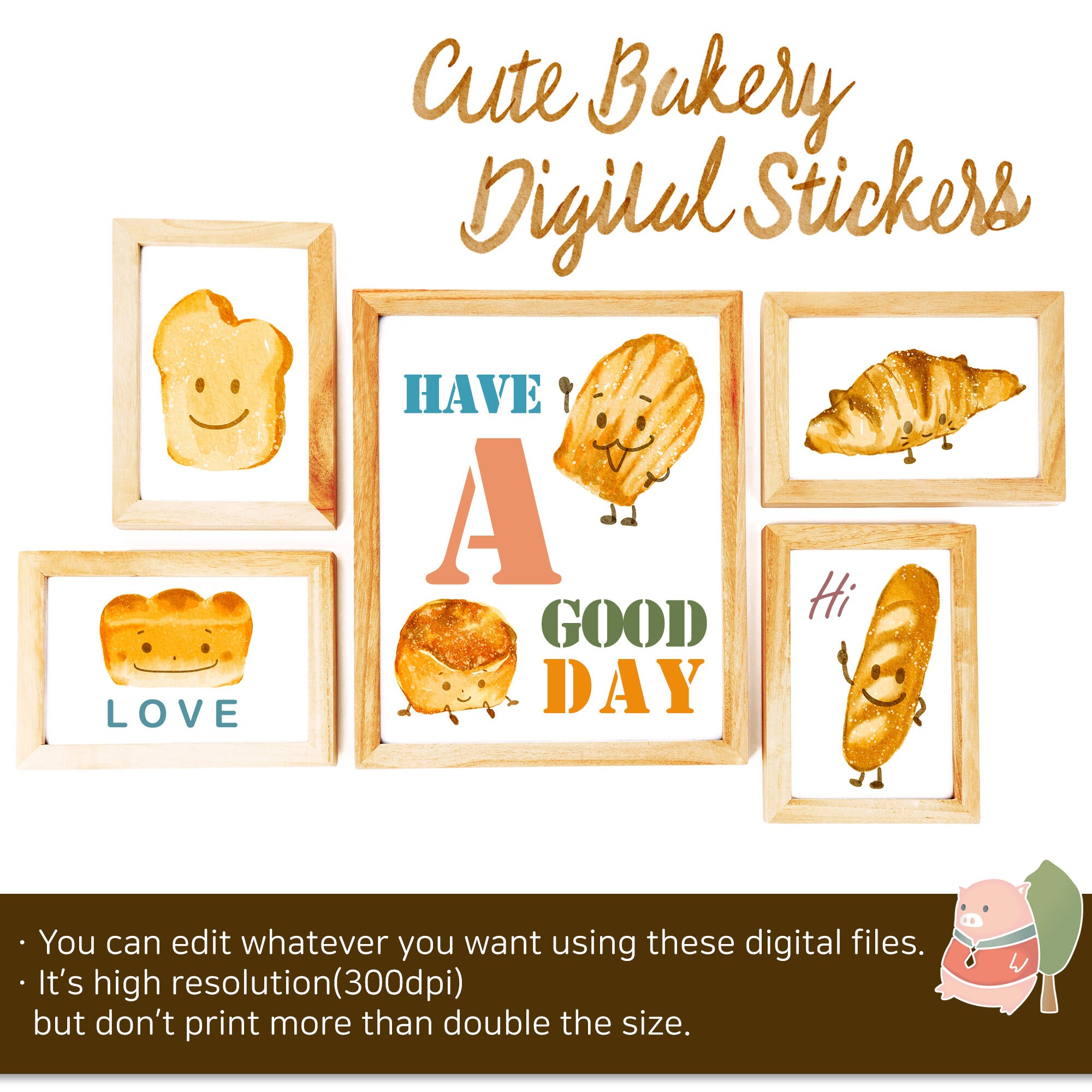 Cute Bakery Stickers Digital Planner Stickers for Goodnote - Etsy