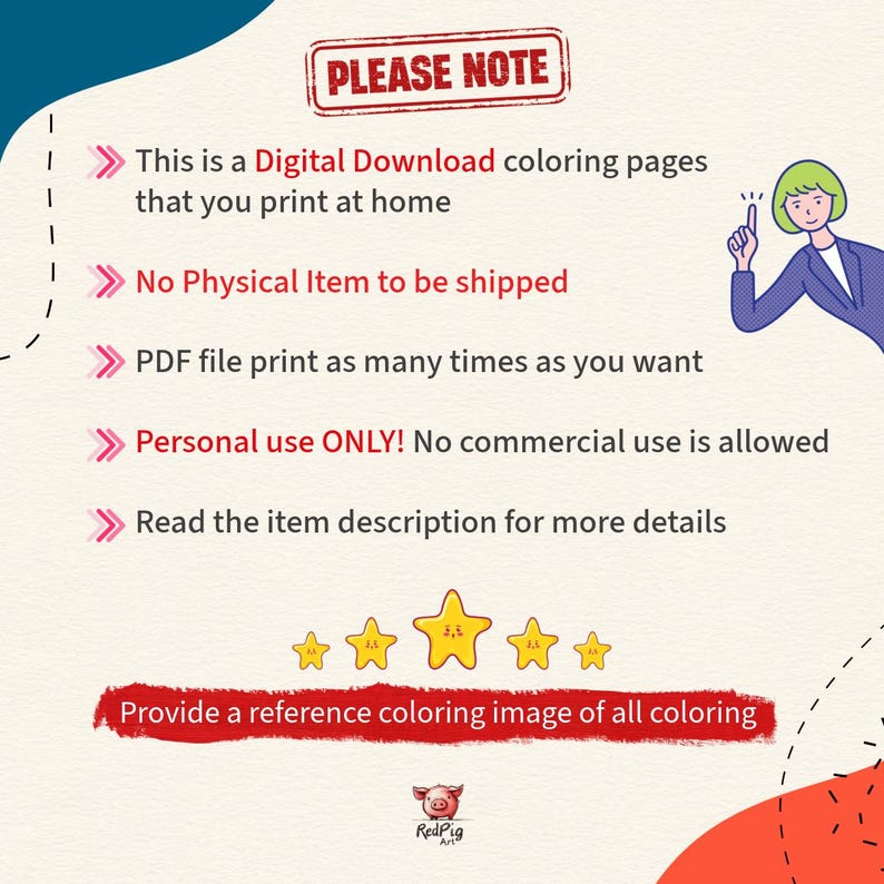 Cute Girls Coloring Pages With Colorful Sample | Printable Instant ...