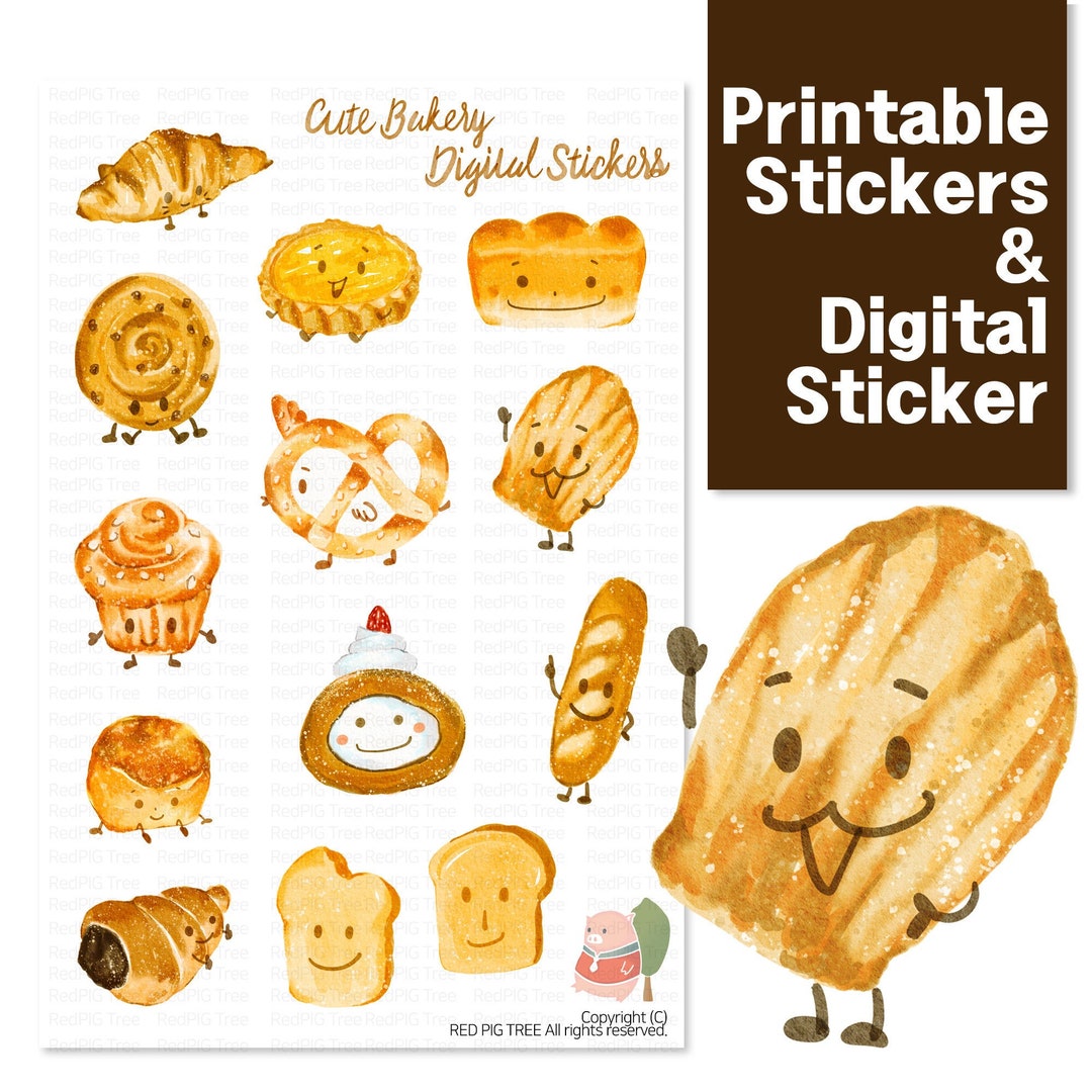 Cute Bakery Stickers Digital Planner Stickers for Goodnote - Etsy