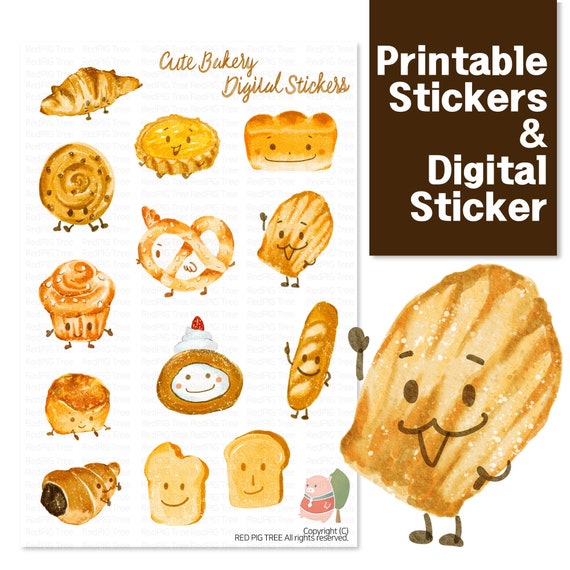 Cute Bakery Stickers Digital Planner Stickers for Goodnote | Etsy