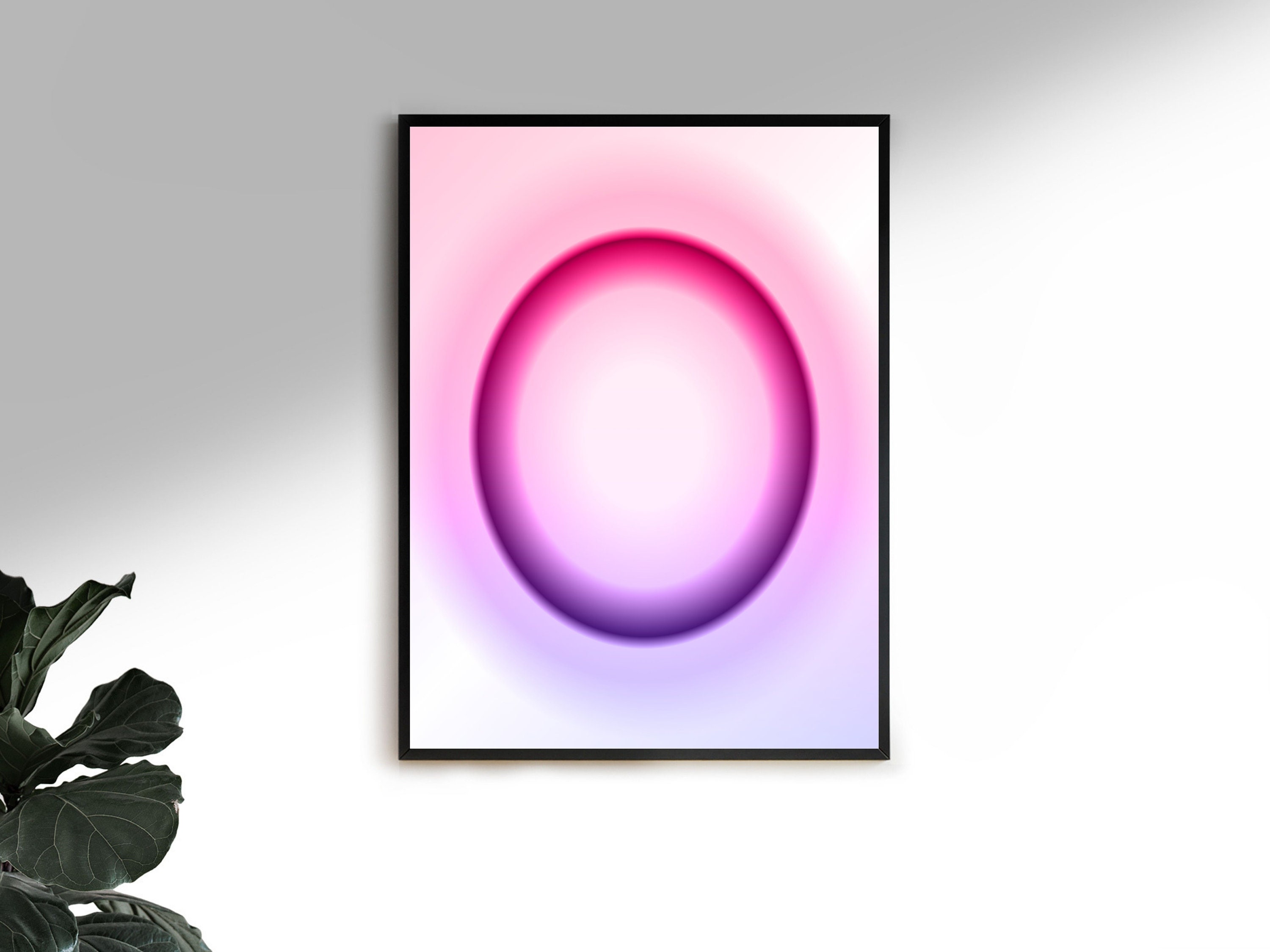 Gradient Aura Poster, Gradient Circle Poster, Original Wall Decor, Aura ...