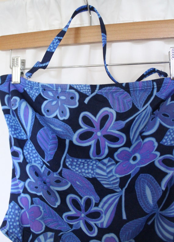 90s Purple Floral One Piece Swimsuit Gem