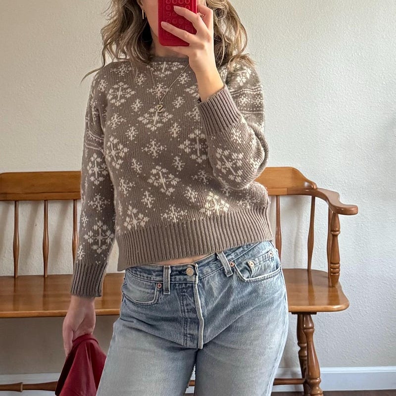 Snowflake Sweater - Etsy