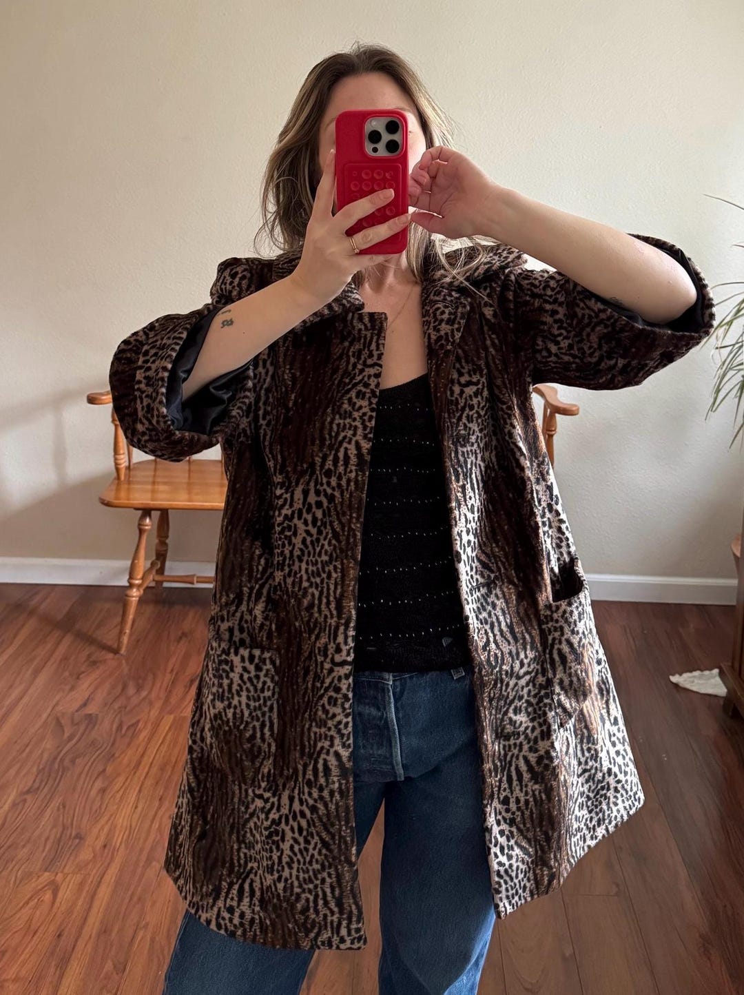 GUESS Leopard Print Coat - Etsy