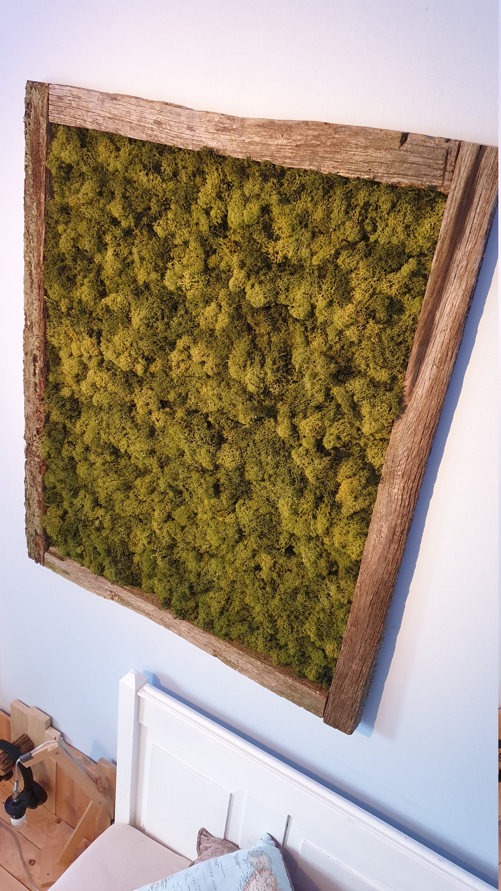 Mooswand mit rustikalem Rahmen | Etsy