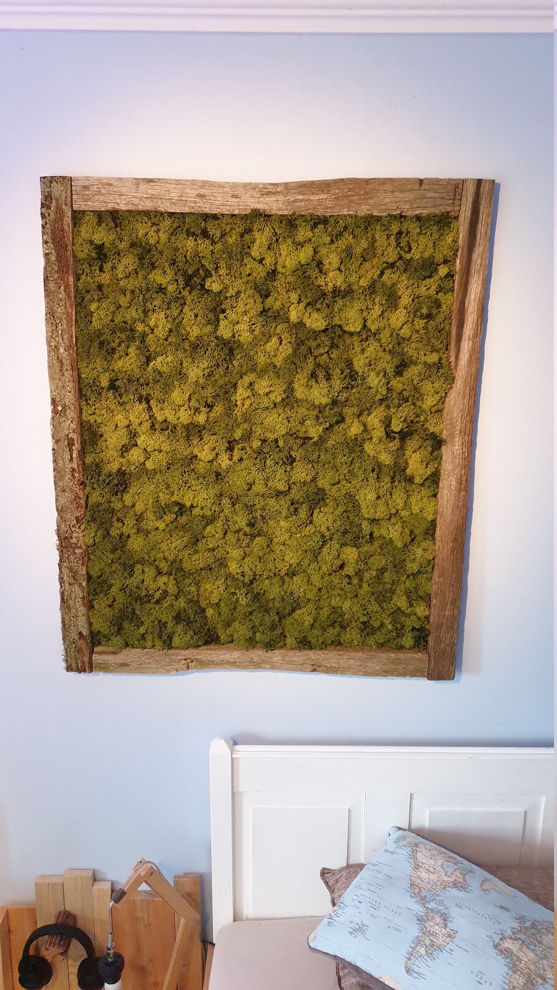 Mooswand mit rustikalem Rahmen | Etsy