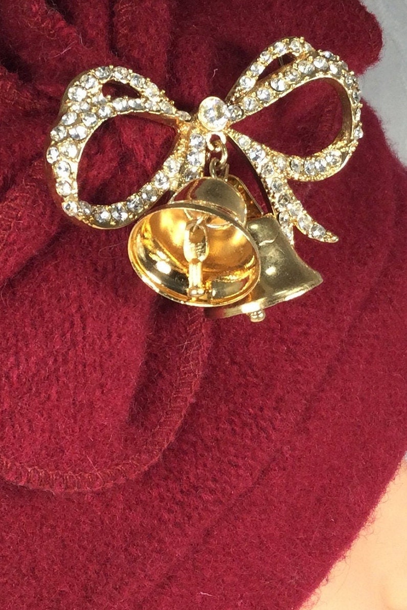 MONET CHRISTMAS BELLS Vintage Monet Rhinestone Christmas - Etsy Canada