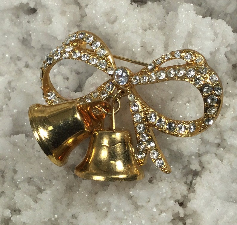 MONET CHRISTMAS BELLS Vintage Monet Rhinestone Christmas - Etsy Canada