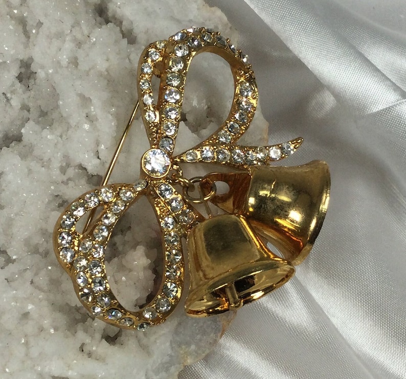MONET CHRISTMAS BELLS Vintage Monet Rhinestone Christmas - Etsy Canada