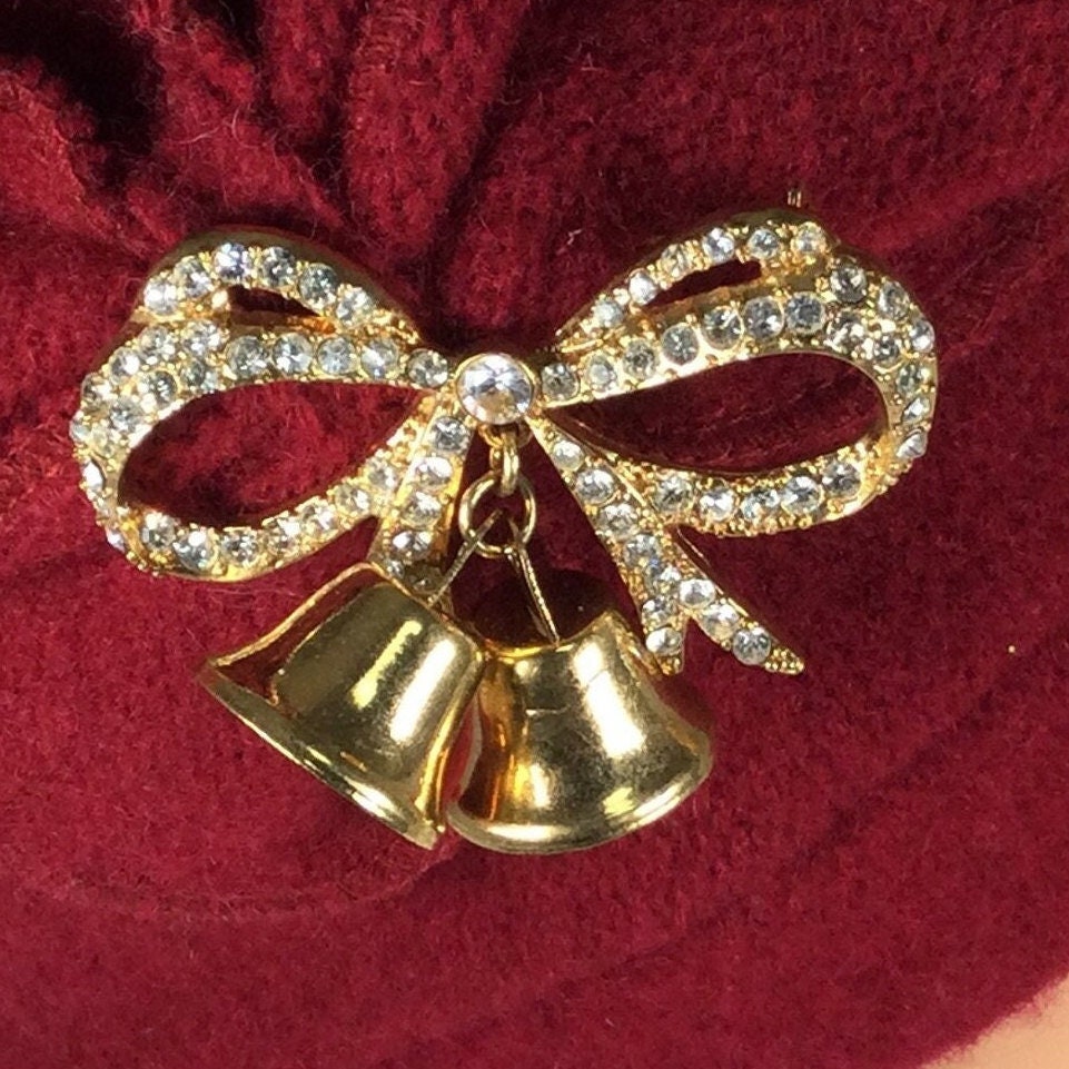 MONET CHRISTMAS BELLS Vintage Monet Rhinestone Christmas - Etsy Canada