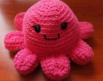 Reversible Flip Flop Mood Large Plush Octopus Toy PDF Crochet Pattern ...