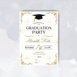 Printable Timeless Graduation Invitation - Etsy Canada