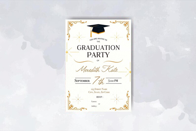 Printable Timeless Graduation Invitation - Etsy Canada