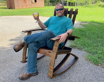 Wine Barrel Rocking Chair - Etsy