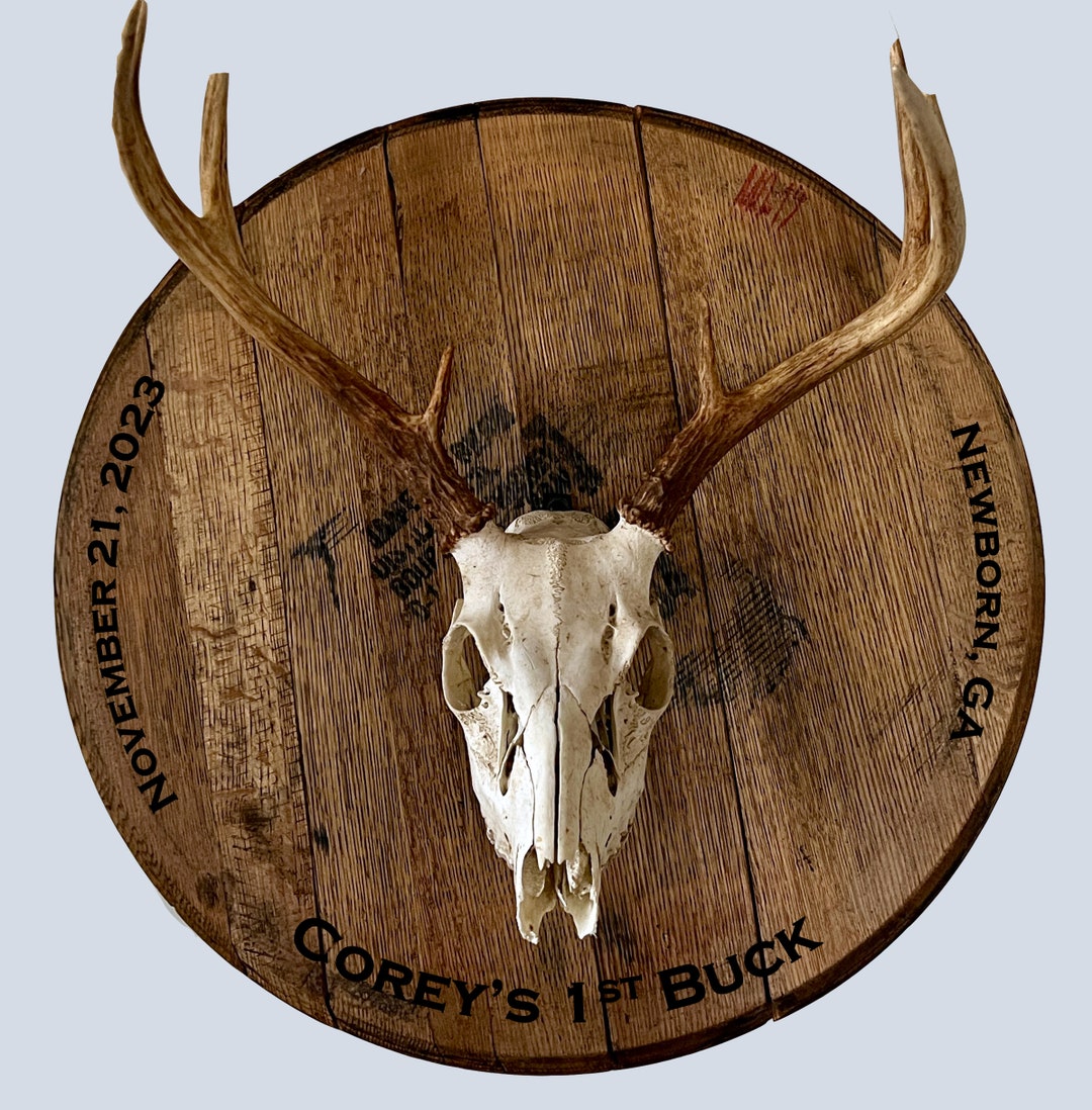 Skull Rack, Hunting Display, Great Gift, Made From Reclaimed Whiskey ...