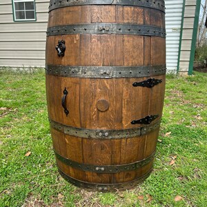 Barrel Cabinet, 3/4 Design, Reclaimed Whiskey Bourbon Barrel, Rustic ...