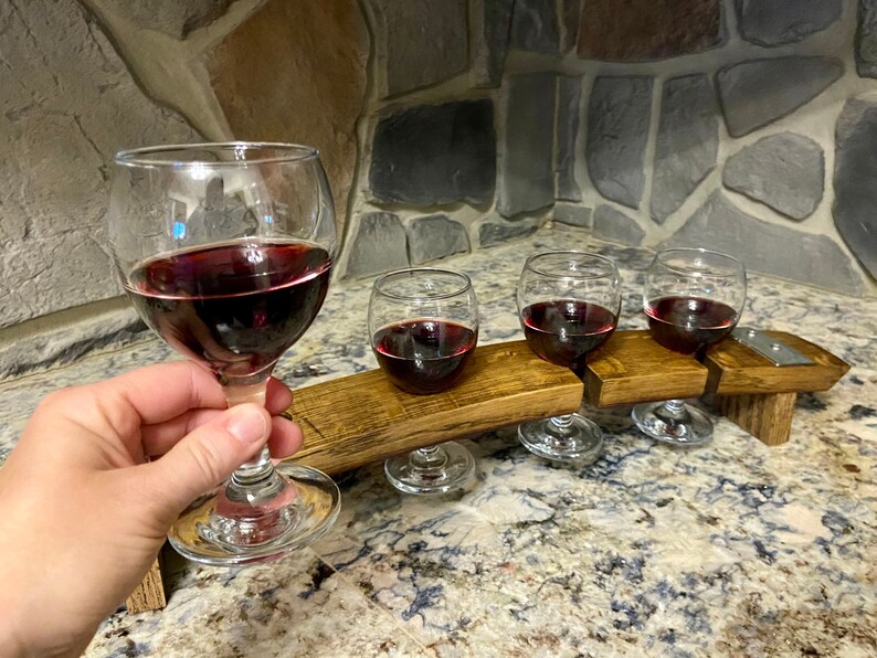 Wine Tasting Flight With Glasses Wine Server Entertainment - Etsy