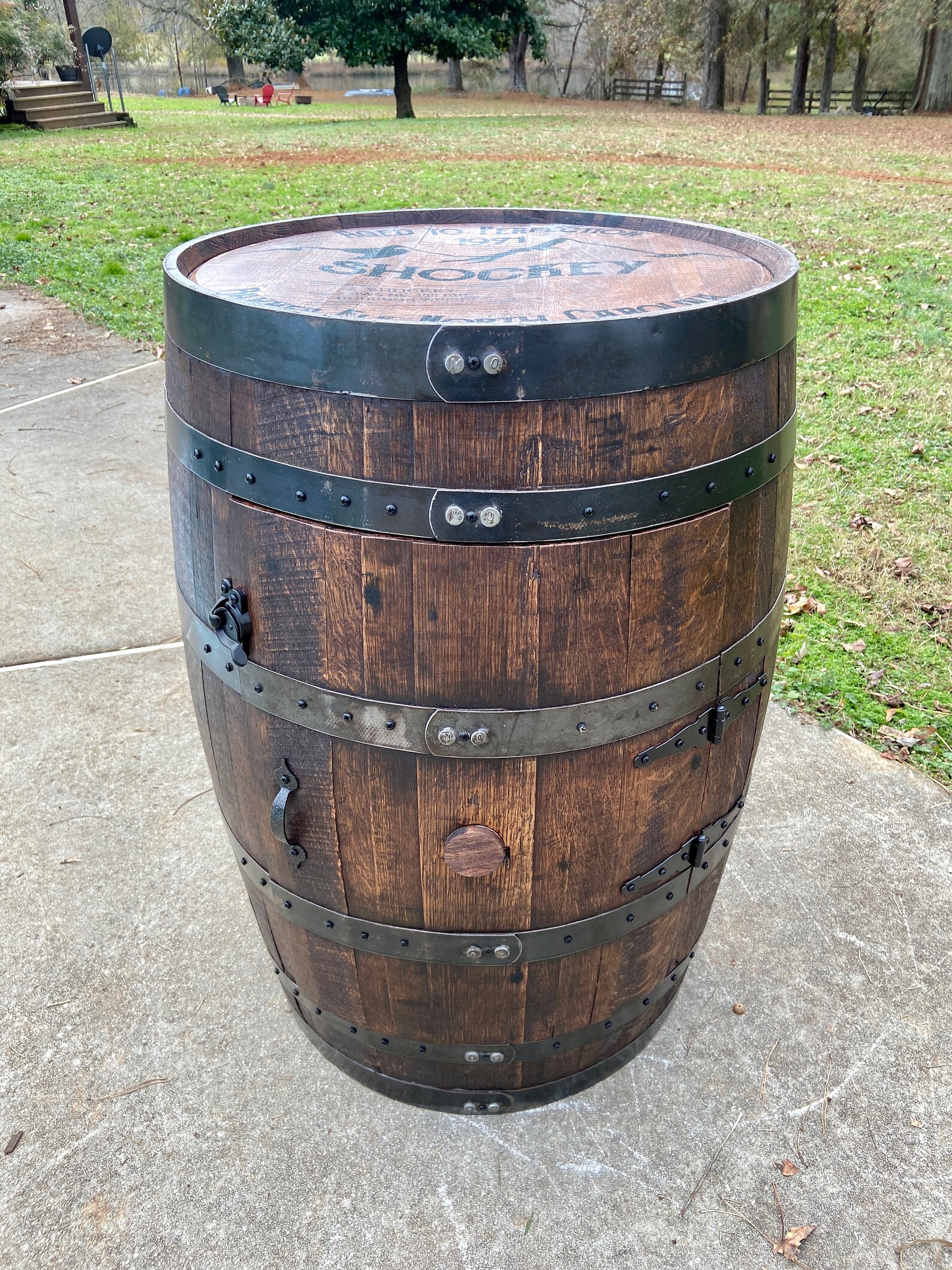 Barrel Cabinet Reclaimed Whiskey Bourbon Barrel Rustic and - Etsy