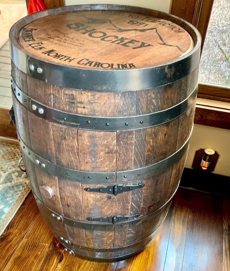 Barrel Cabinet Reclaimed Whiskey Bourbon Barrel Rustic and - Etsy