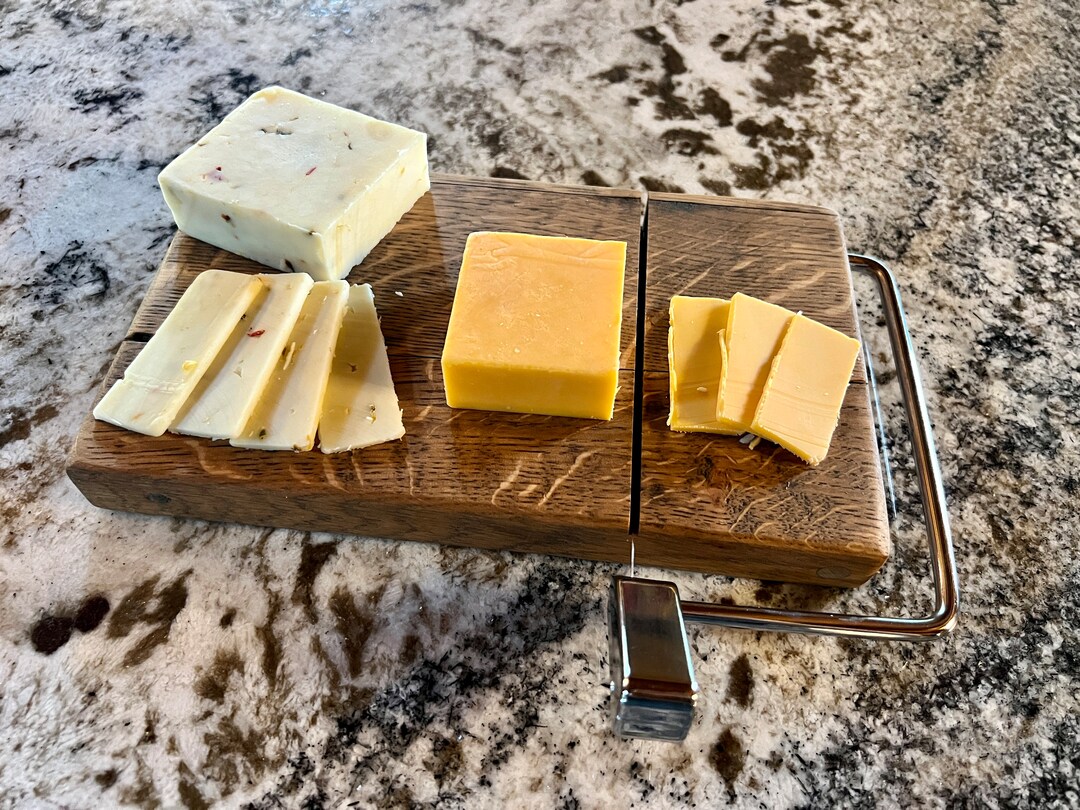 Cheese Board and Slicer, Made From Reclaimed Whiskey Bourbon Barrels ...