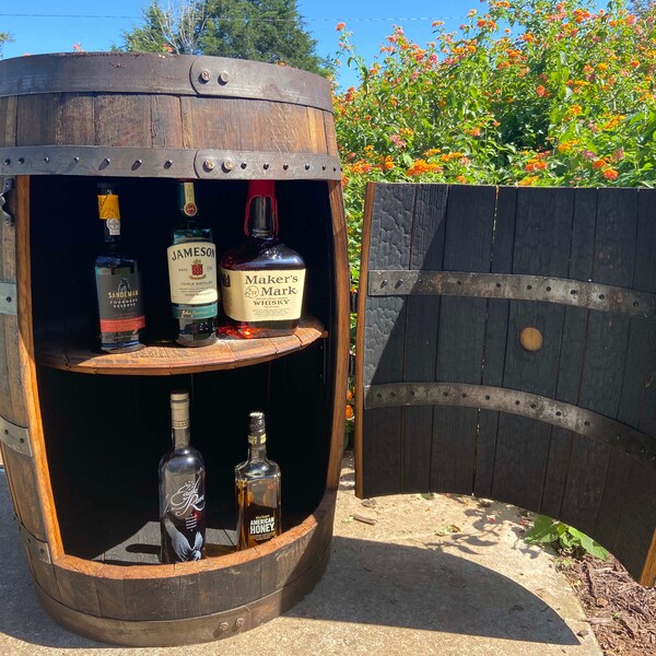 Whiskey Barrel Cabinet - Etsy