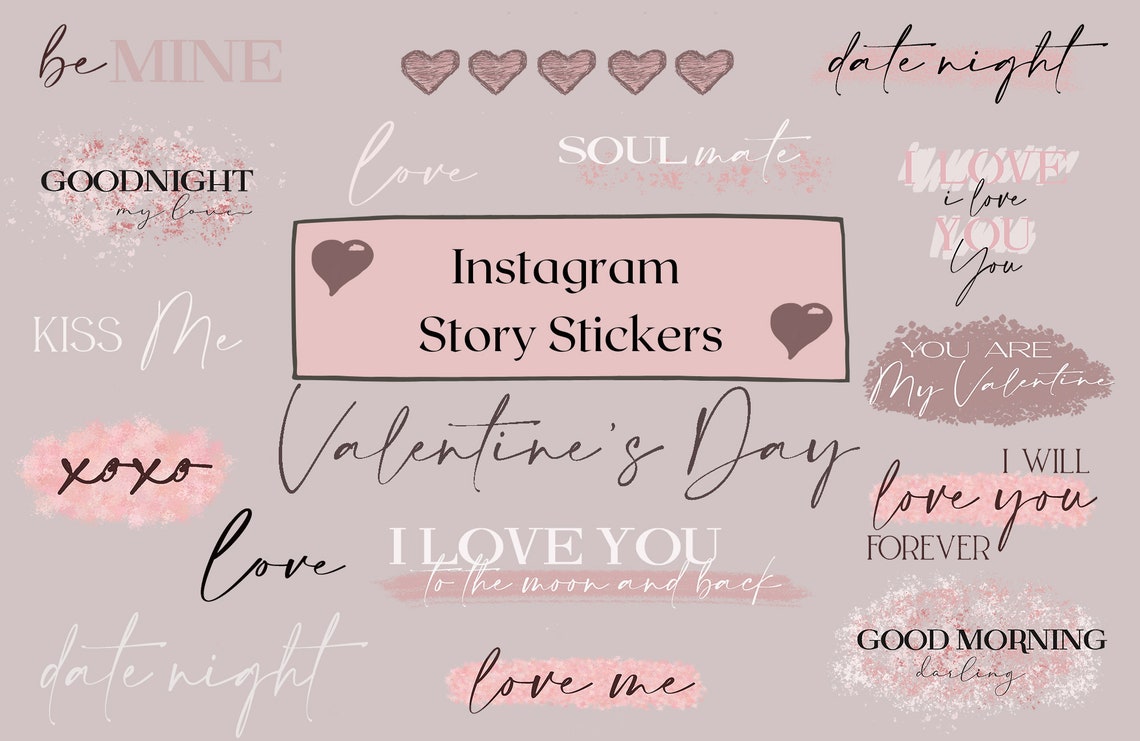 Instagram Story Stickers 80+ | Love | Valentine's Day | Influencer ...