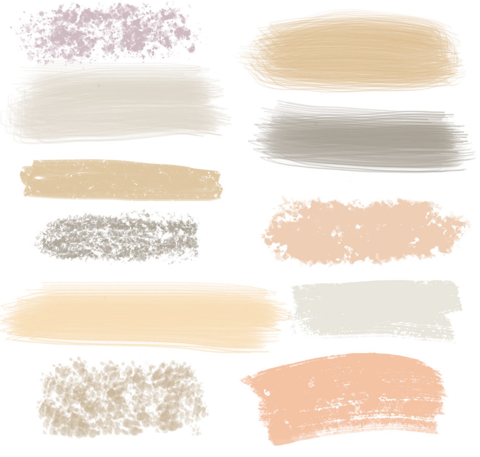 Instagram Story Stickers Brush Strokes Natural Collection 20+ Stickers ...