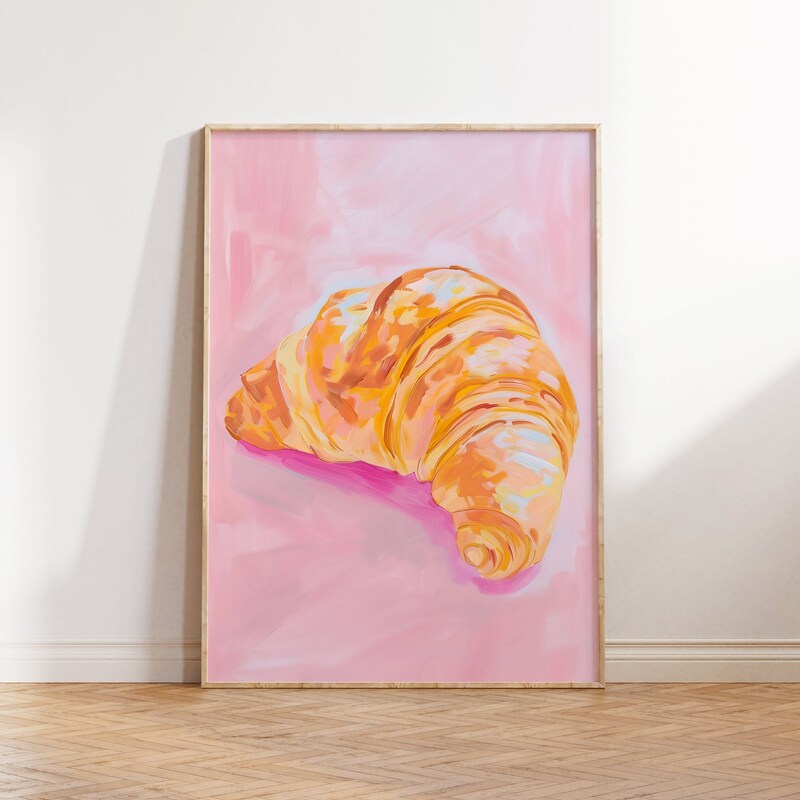 Croissant Art - Etsy