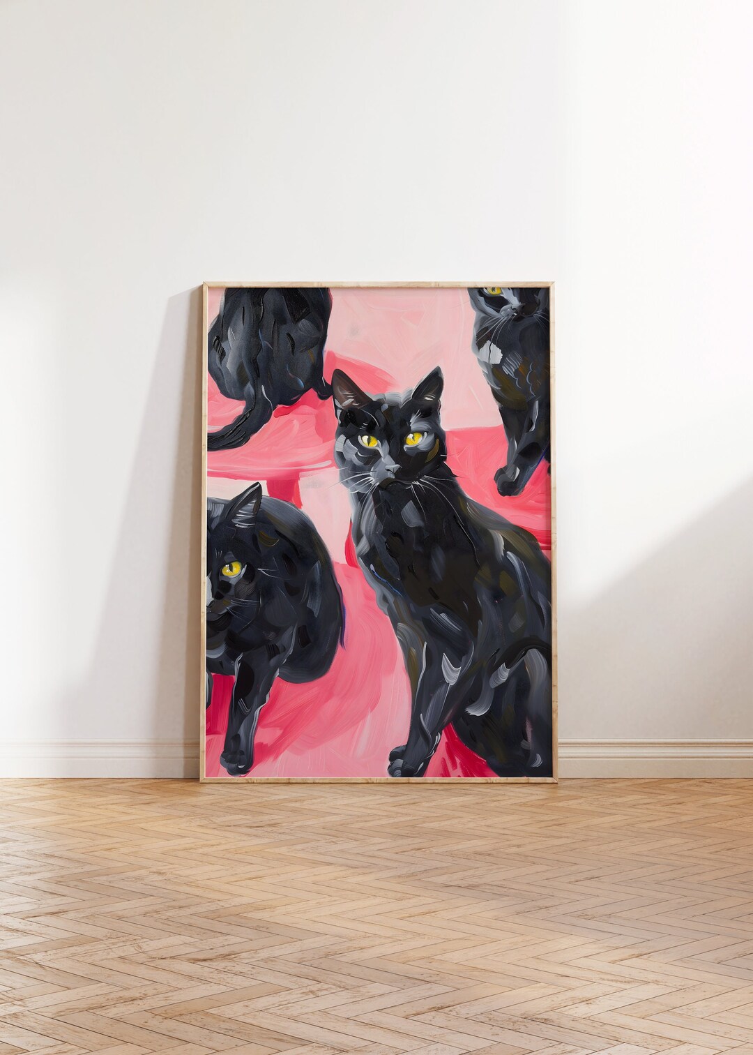 Black Cat Poster, Dopamine Decor, Cat Decor, Maximalist Decor, Trendy ...