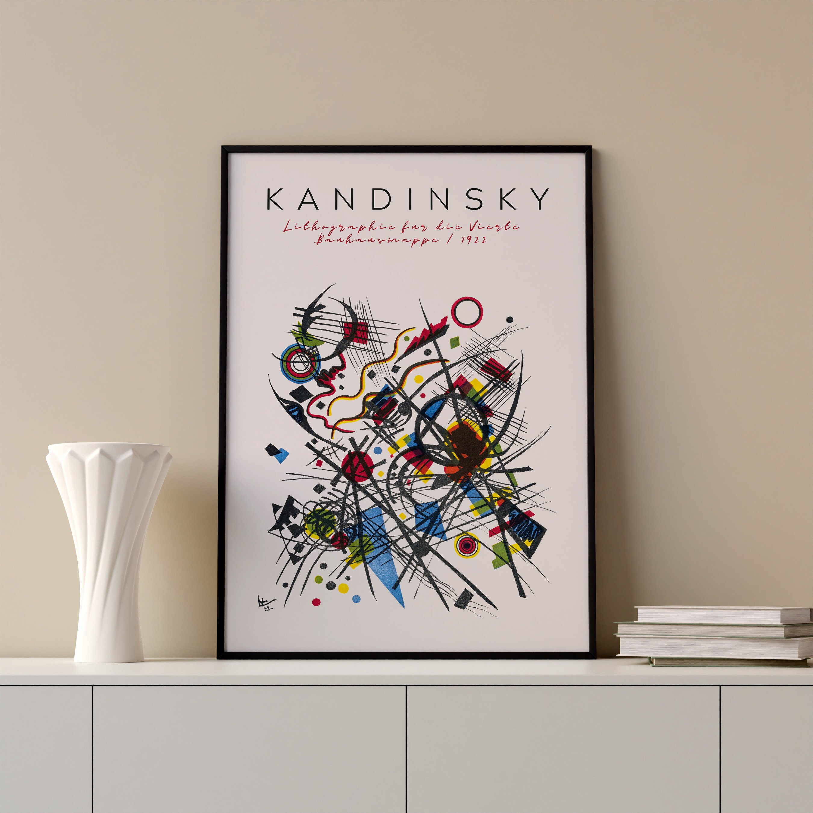 Kandinsky Poster, Wassily Kandinsky Wall Print, Bauhaus Abstract Art ...