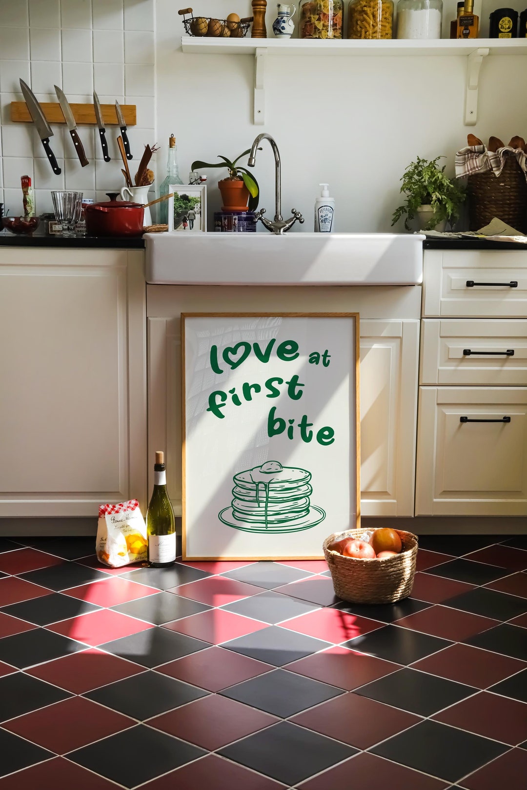 Love at First Bite Print, Mid Century Print, Aesthetic Art, Bauhaus ...