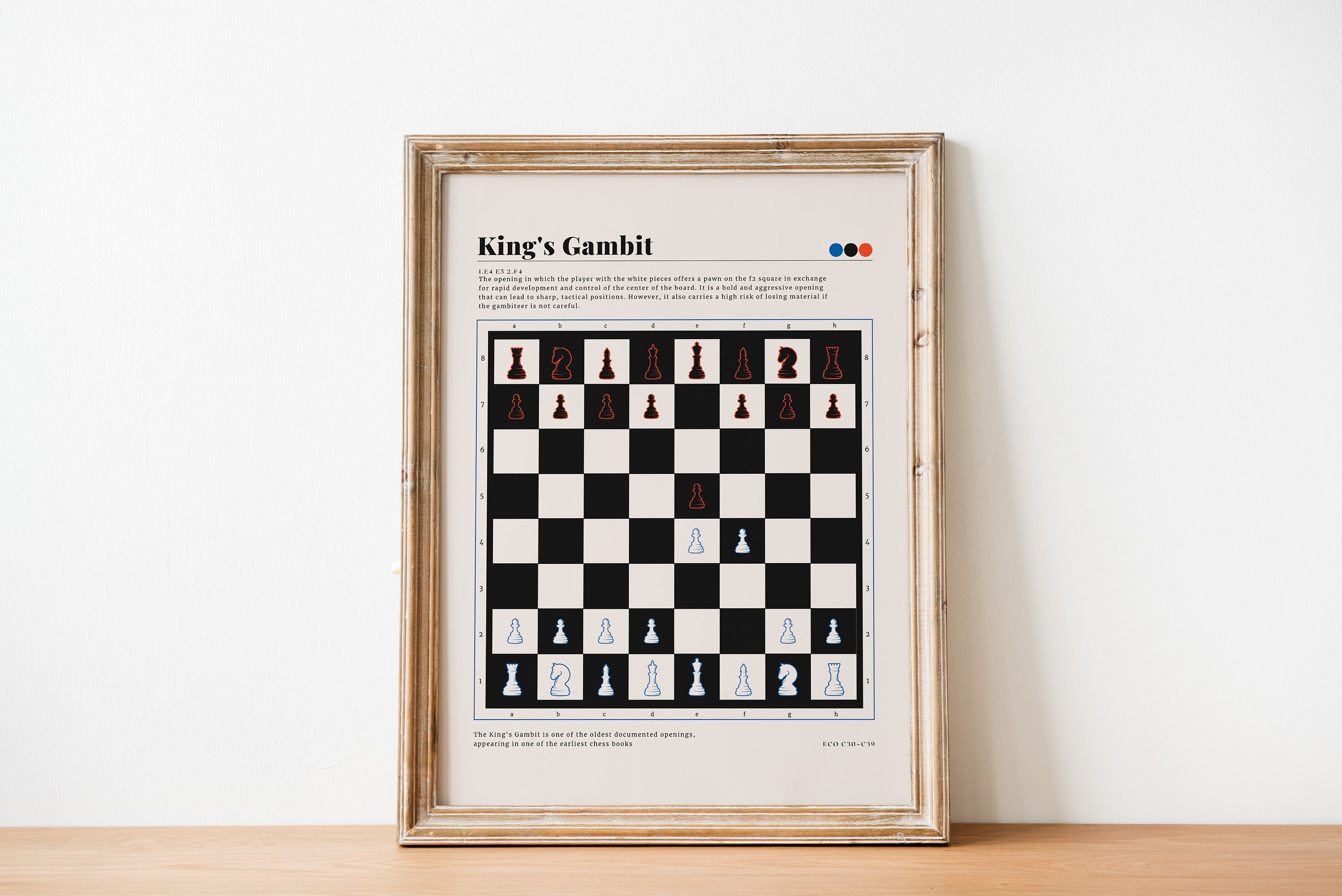 Mid Century Modern Chess Print Set of 2, Gallery Wall Art, Minimalistic ...
