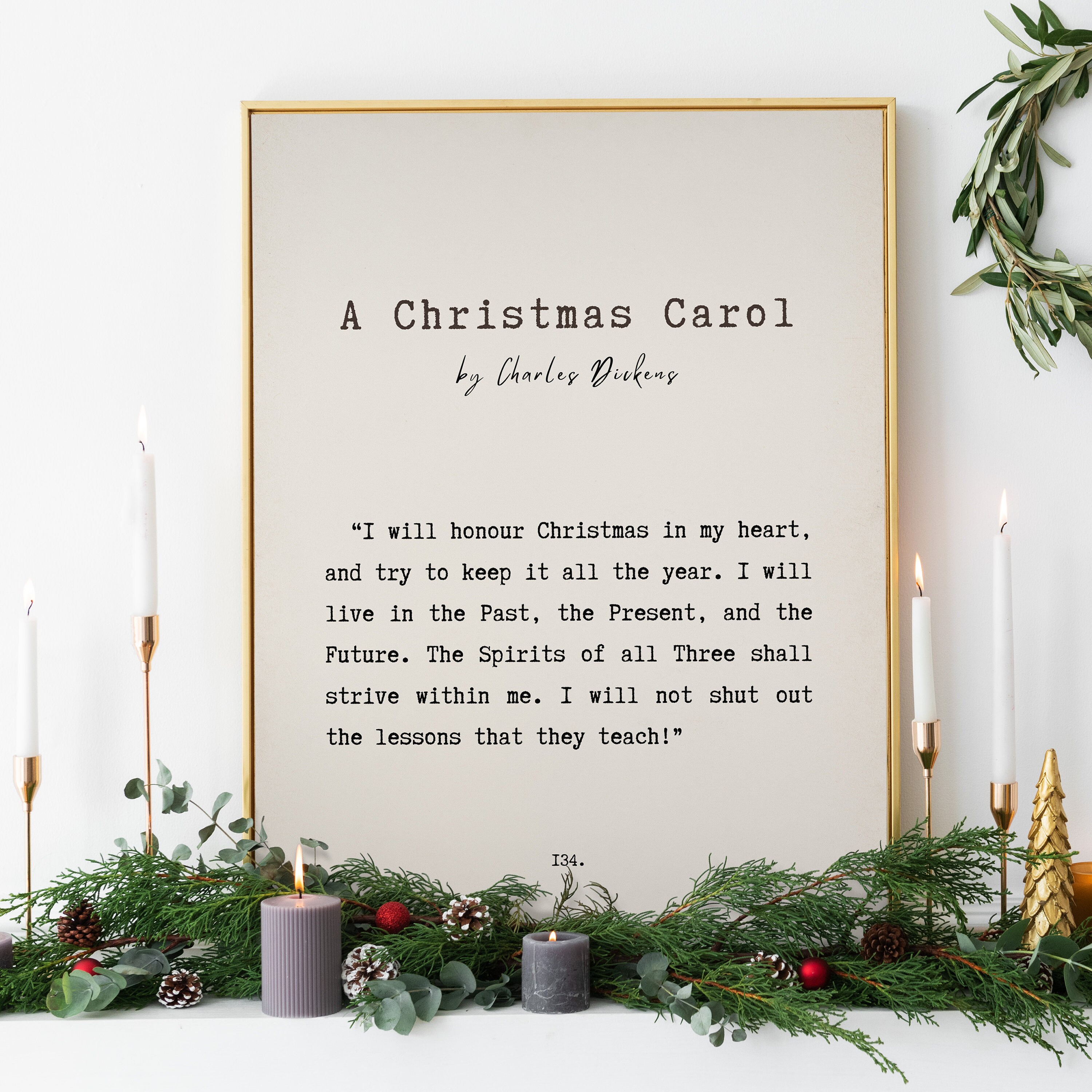 A Christmas Carol Printable Quote, Charles Dickens Print, Christmas ...