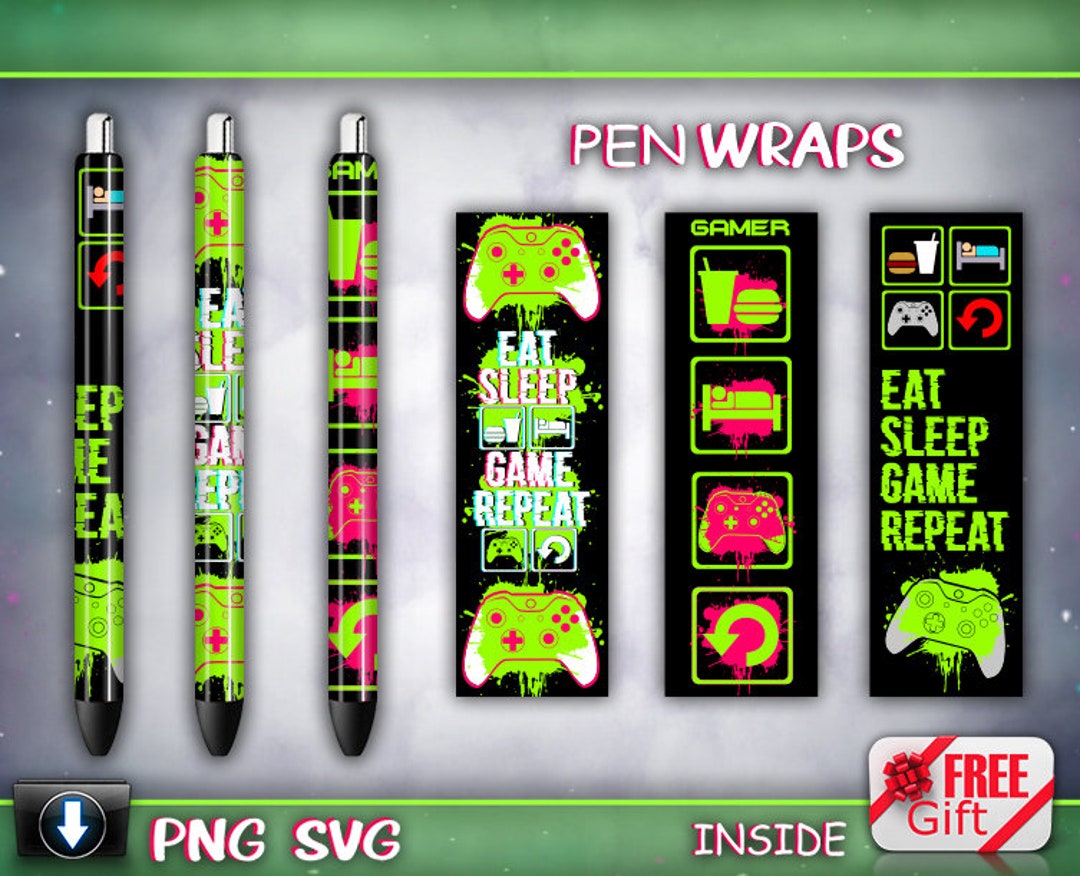 Gamer Pen Svg Png\gamer Pen Wraps Svg\pen Wrap Svg\gamer Svg\controller ...